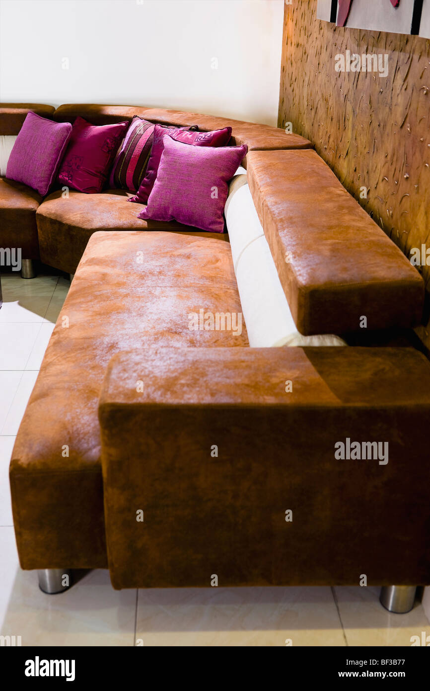 Couch in a living room Stock Photo - Alamy