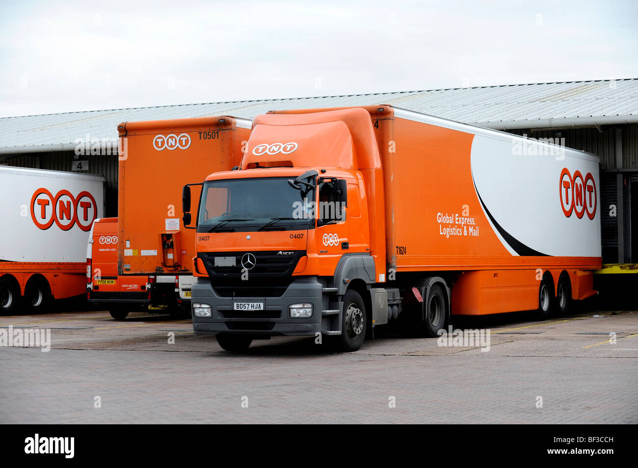 TNT lorries at a depot Stock Photo - Alamy