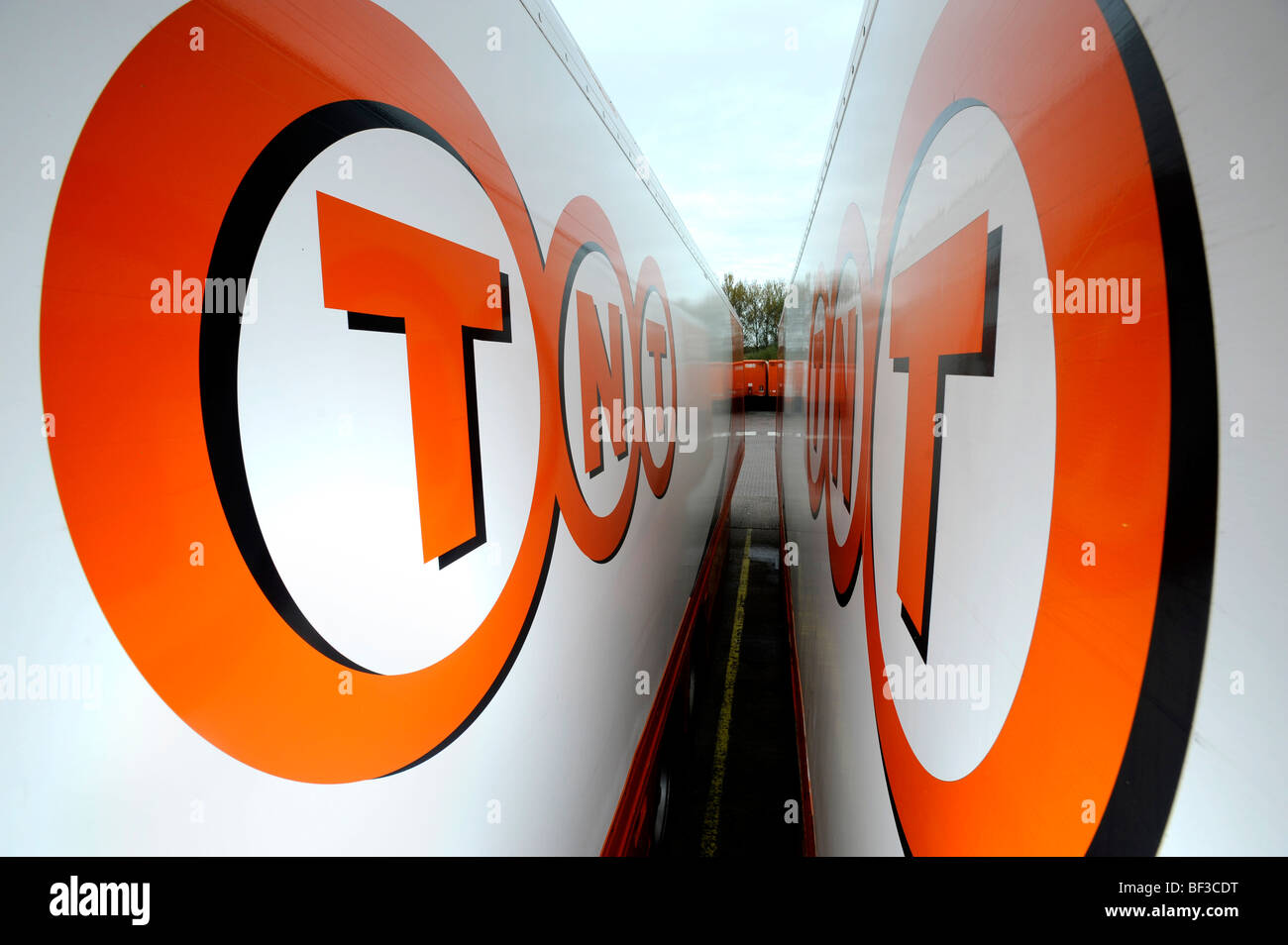 TNT lorries at a depot Stock Photo - Alamy