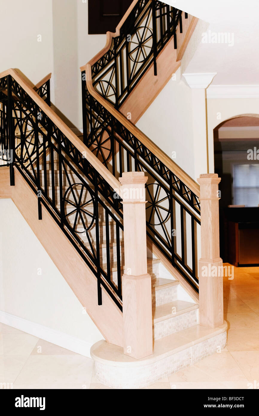 Staircase of a house Stock Photo - Alamy