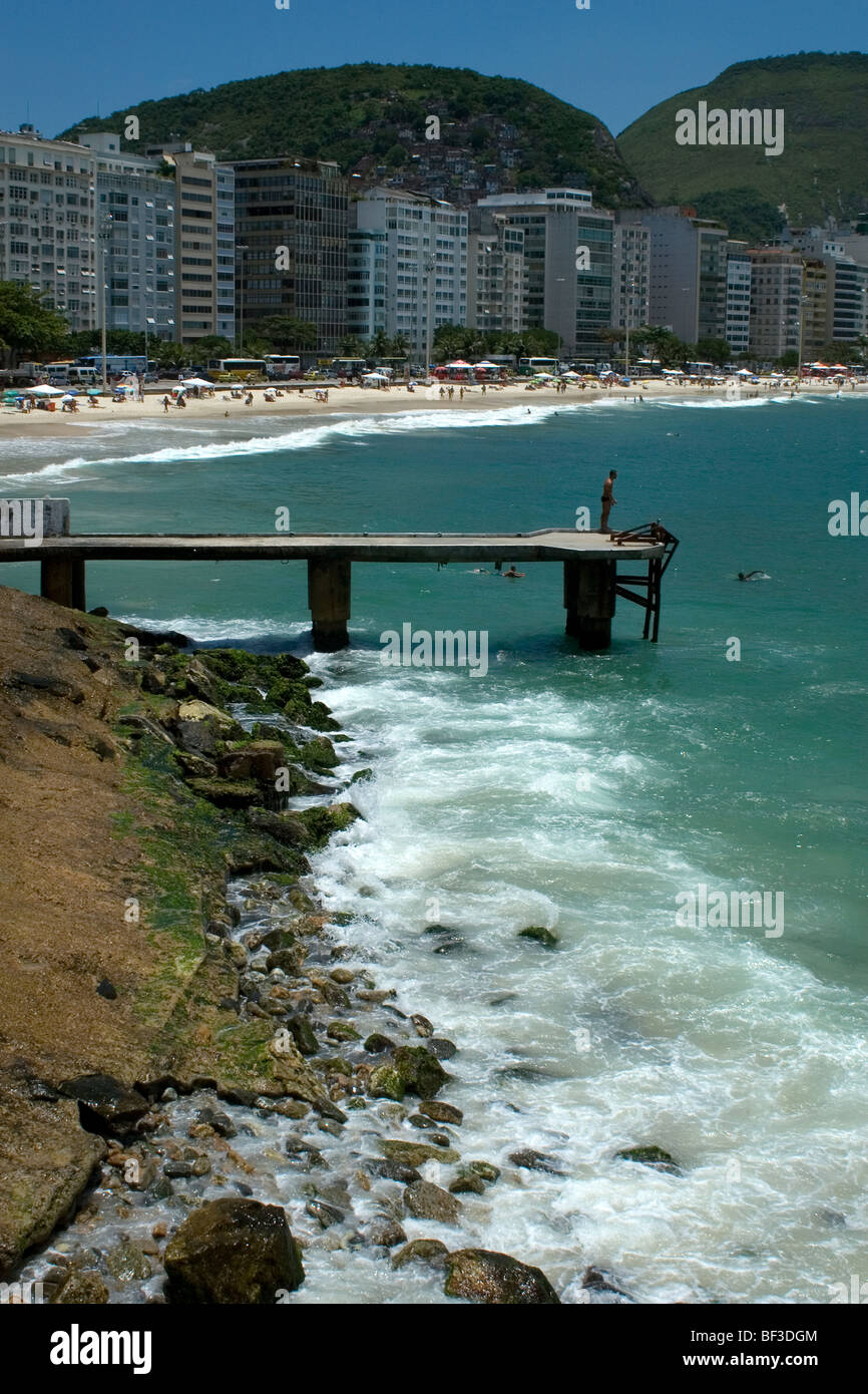 Pier at Copacabana Beach, Rio de Janeiro, Brazil Stock Photo - Alamy