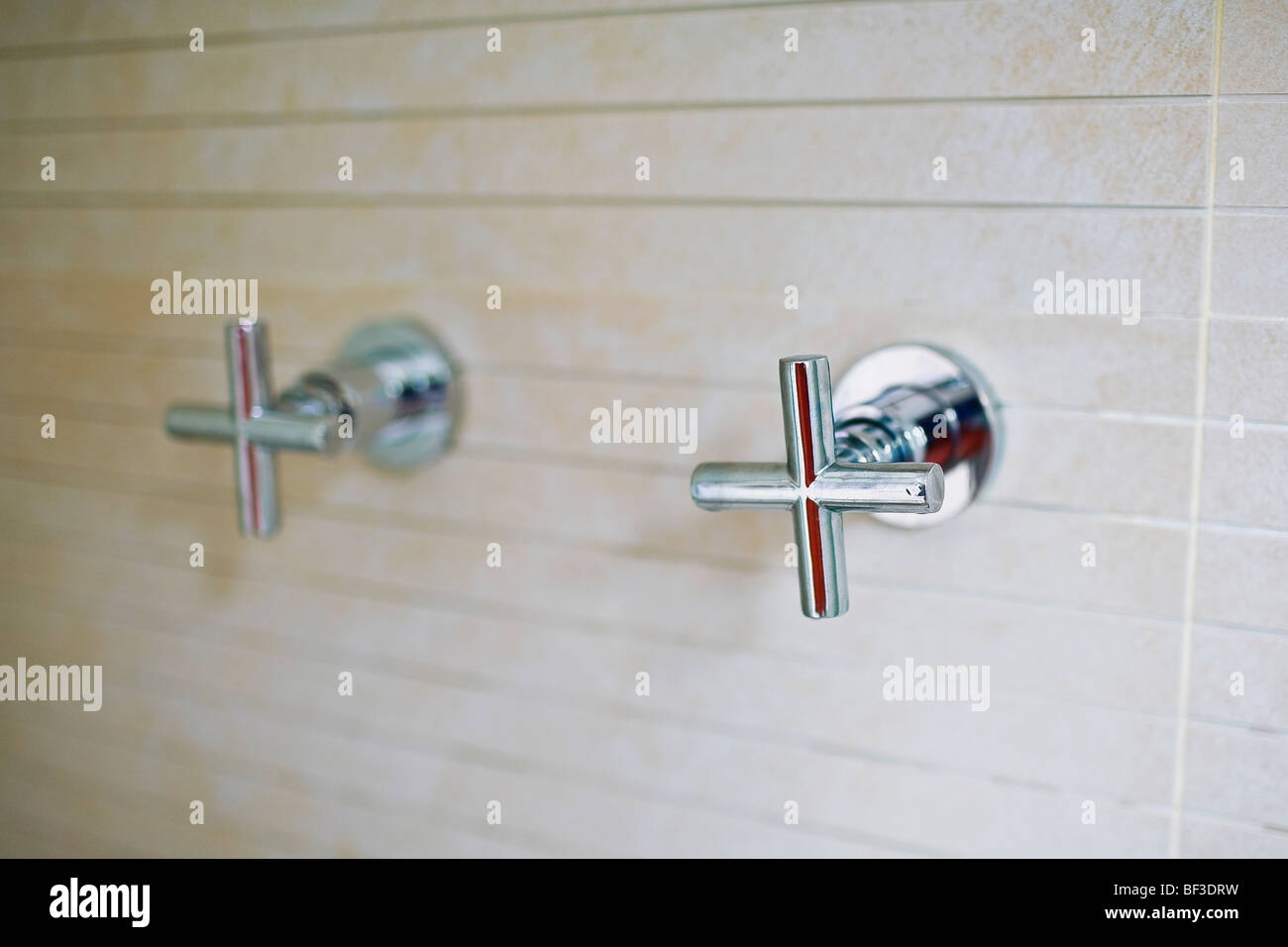 Two knobs in the bathroom Stock Photo - Alamy
