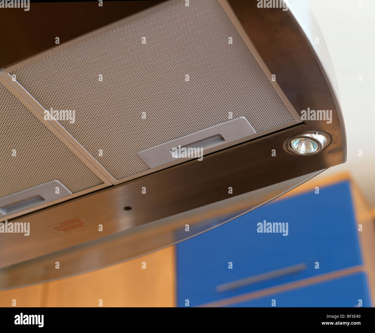 Close-up of underside of kitchen extractor fan Stock Photo - Alamy
