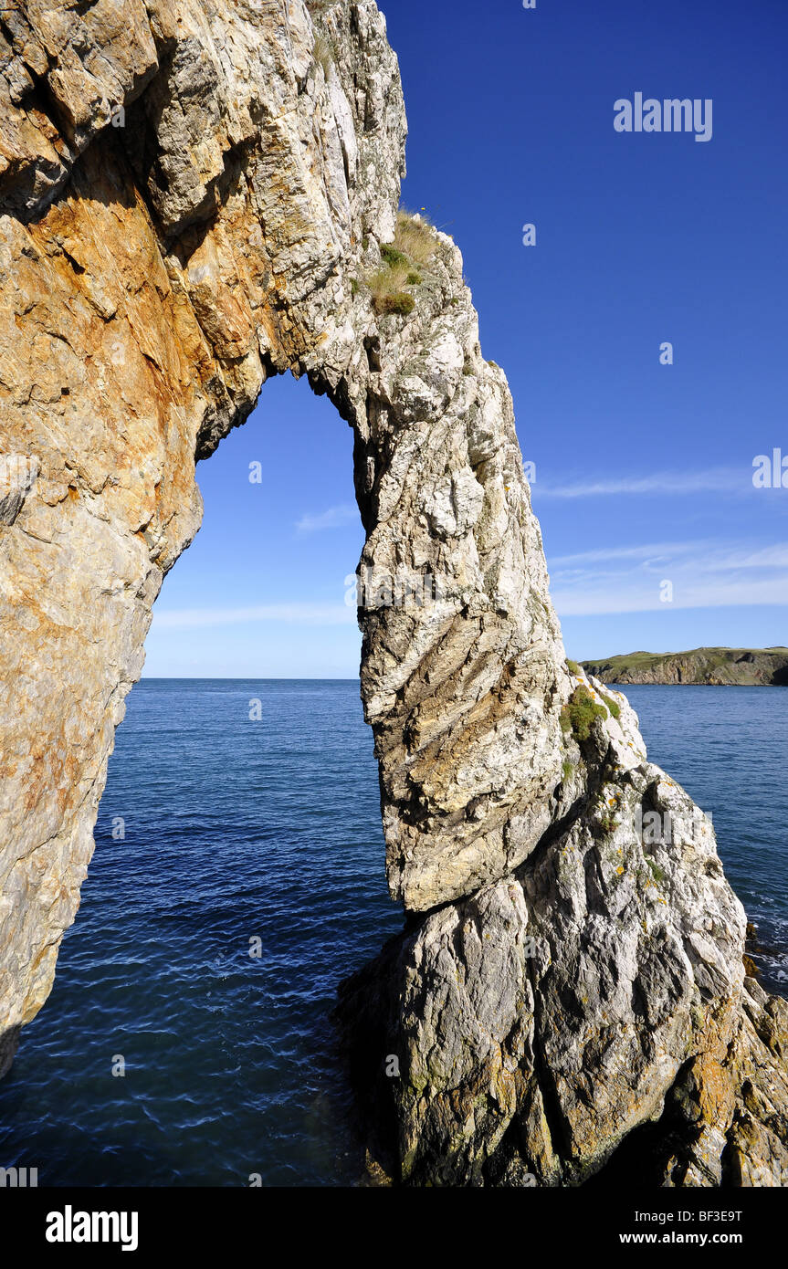 Porth Wen Amlwch Anglesey brickworks rock arch Stock Photo - Alamy