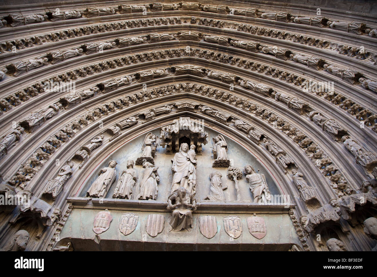 Spain, Huesca, Cathedral, facade Stock Photo - Alamy