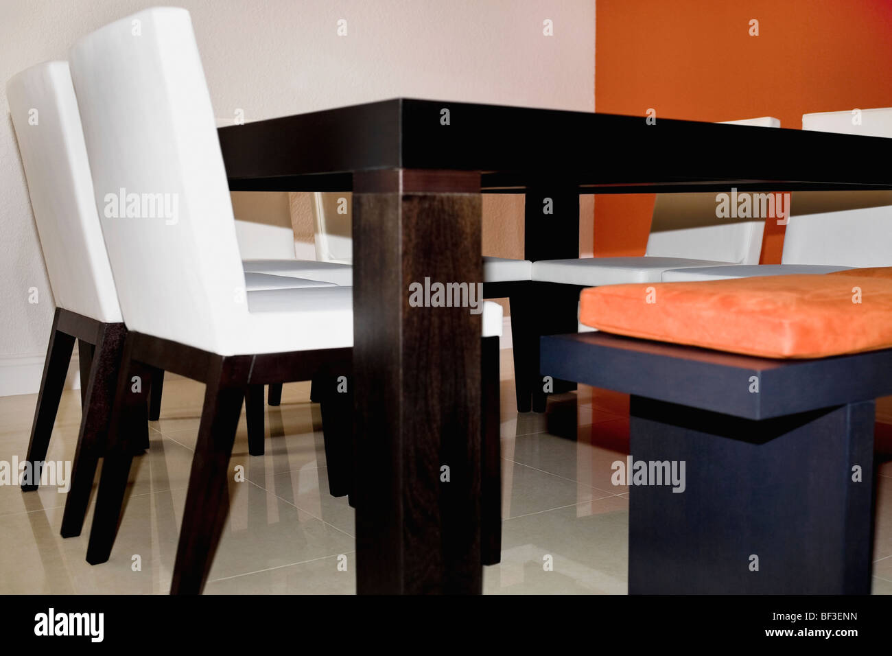 Interiors of a dining room Stock Photo - Alamy