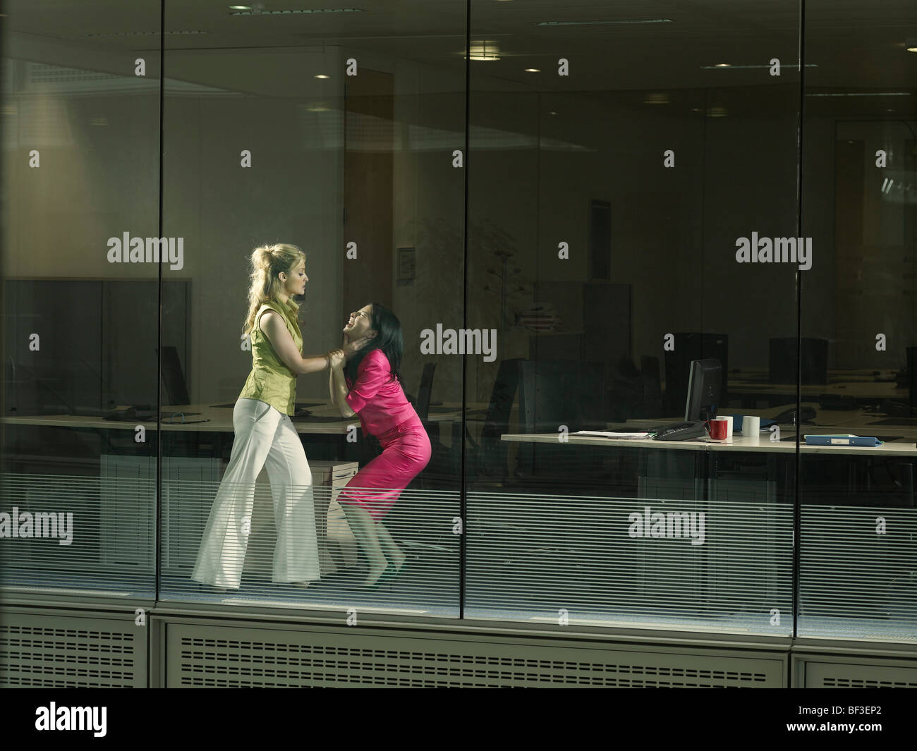 Two Women Fighting In Office Stock Photos & Two Women Fighting In ...