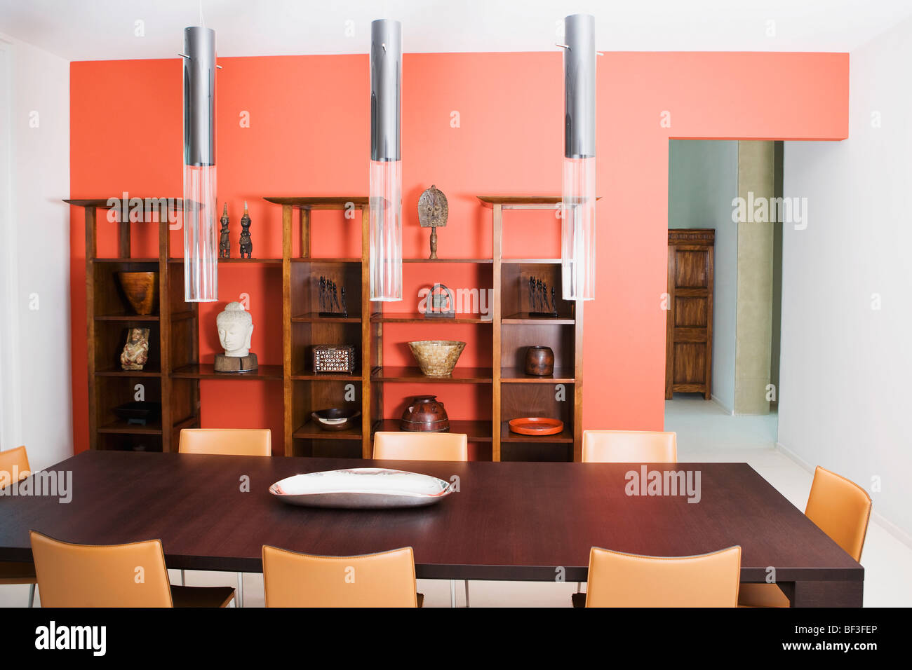 Interiors of a dining room Stock Photo - Alamy