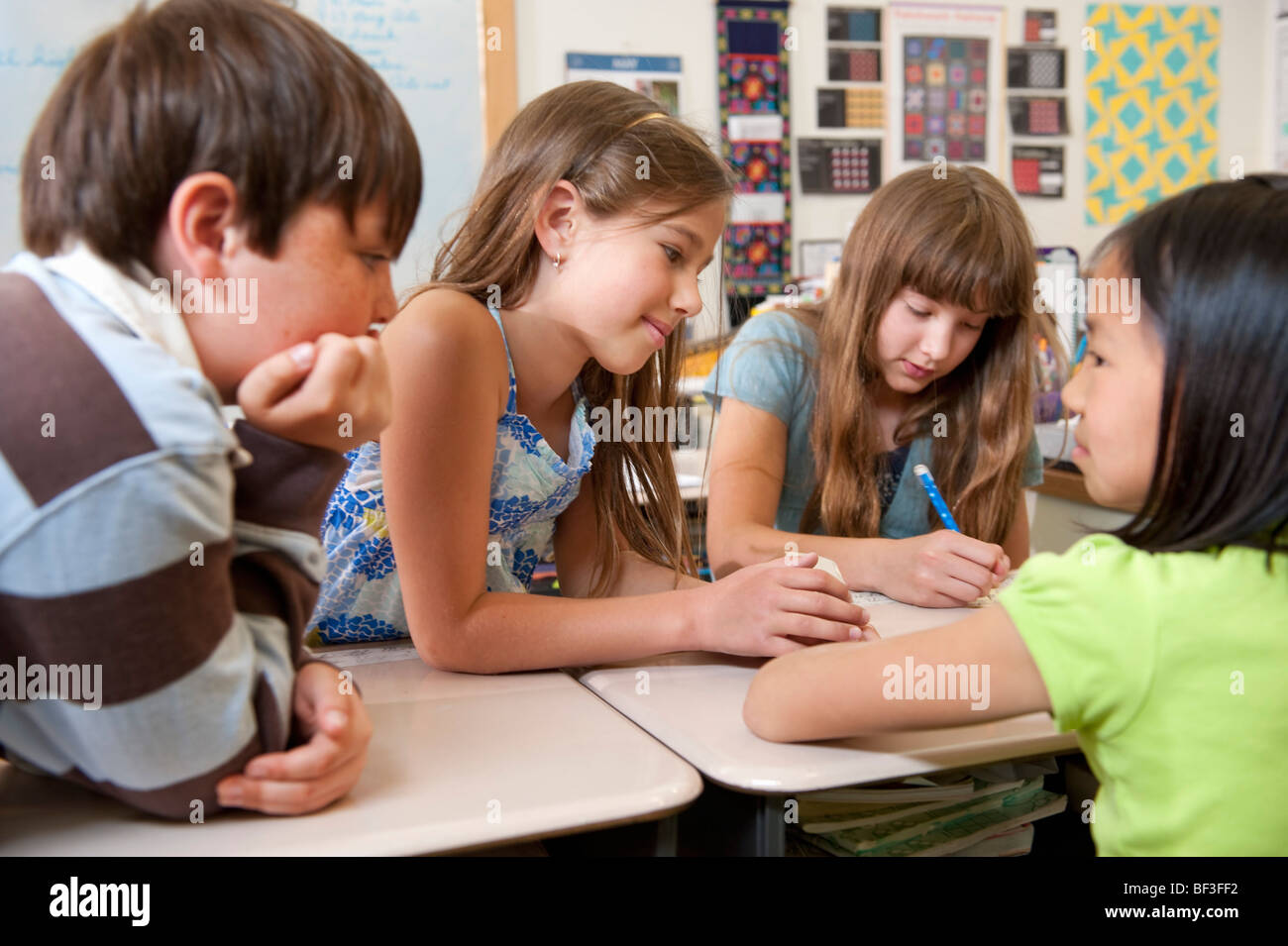 Middle School Students Working Together Middle School Students Working Together