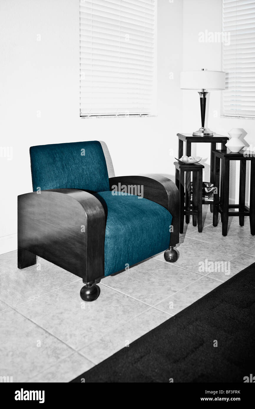Armchair in a living room Stock Photo - Alamy