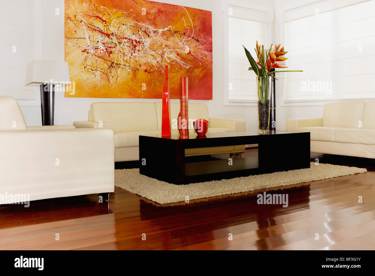 Interiors of a living room Stock Photo - Alamy