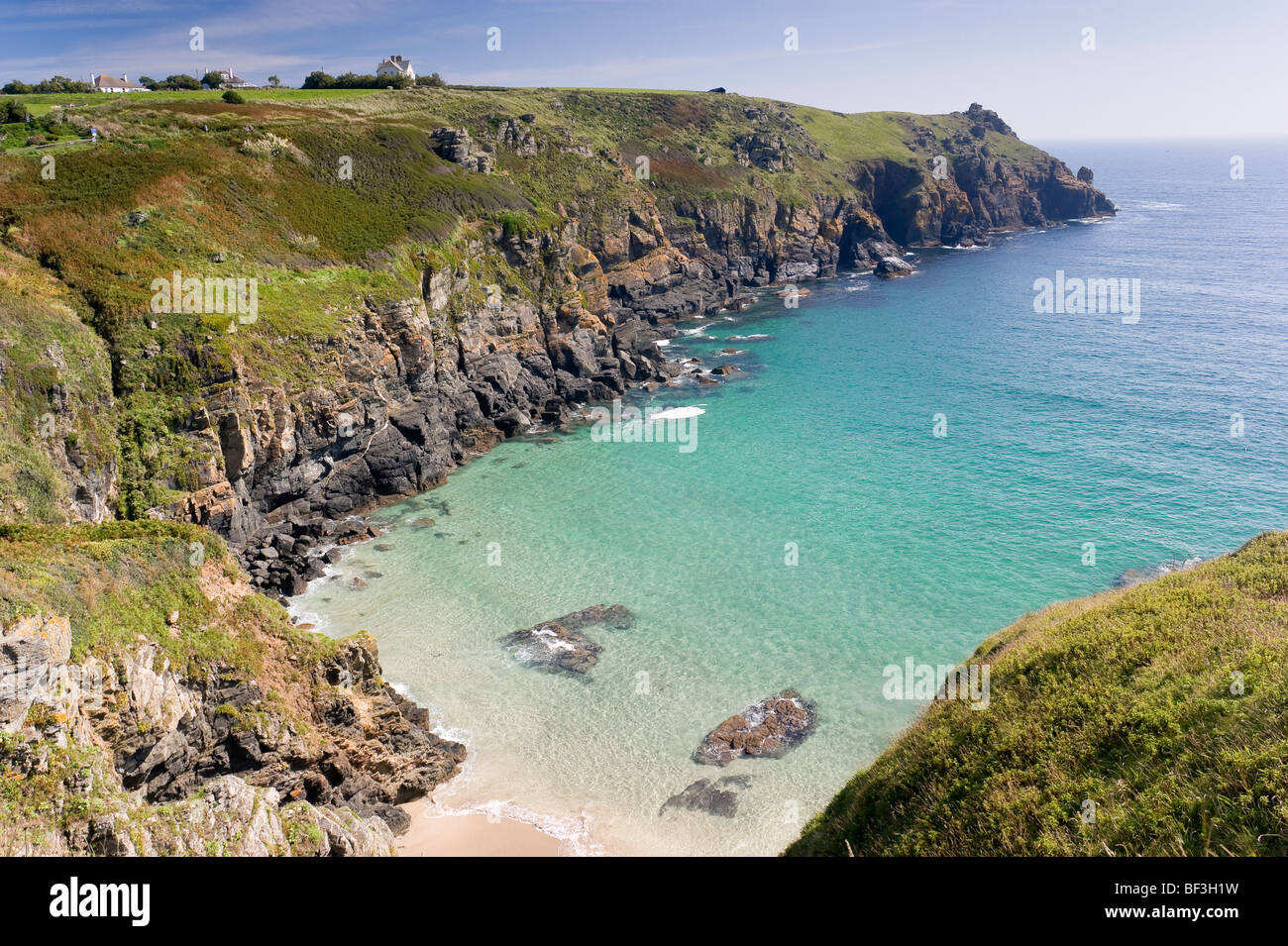 Coast of the Lizard peninsula in Cornwall England Stock Photo - Alamy