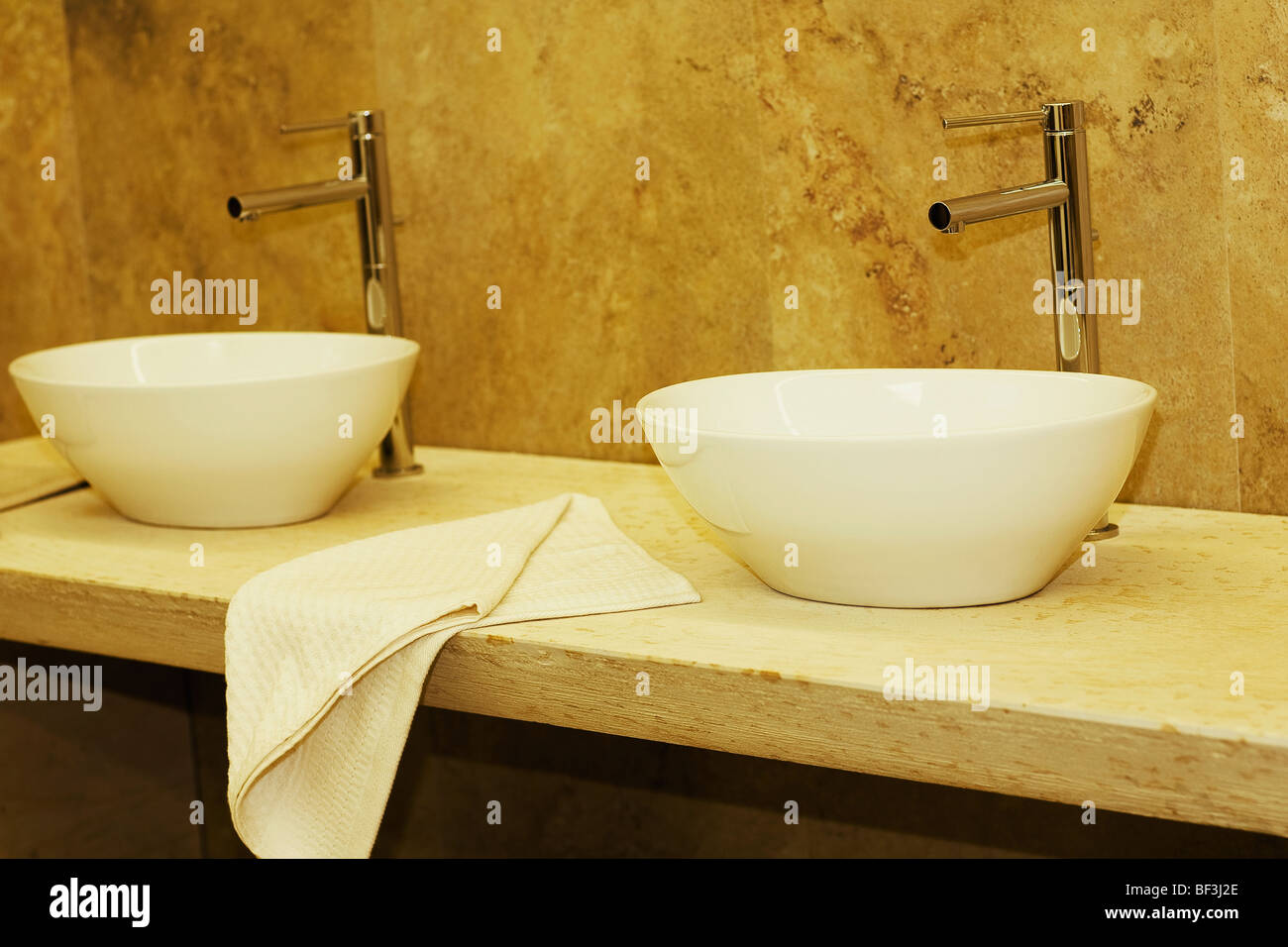Wash bowls in the bathroom Stock Photo - Alamy