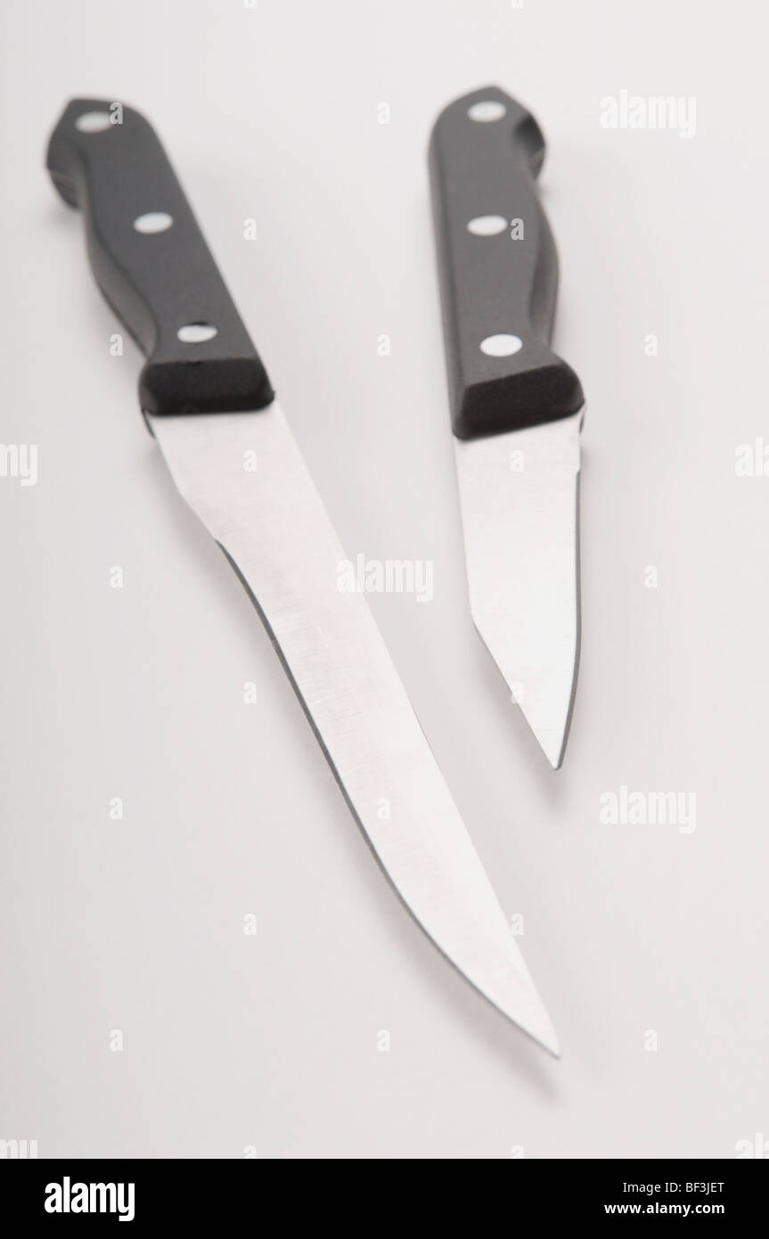Two shiny kitchen knives hi-res stock photography and images - Alamy