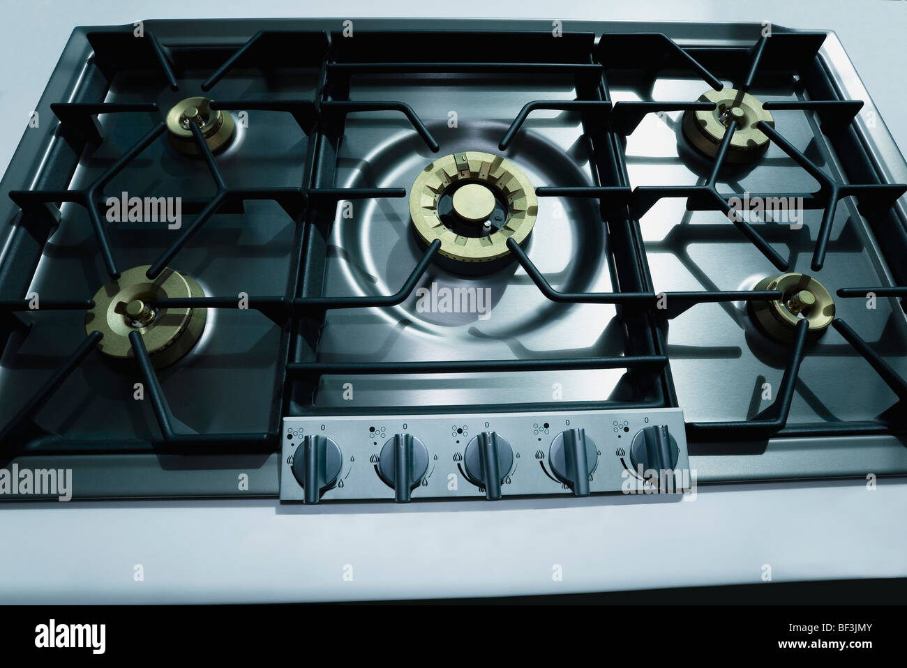 Close-up of a gas stove burner Stock Photo - Alamy