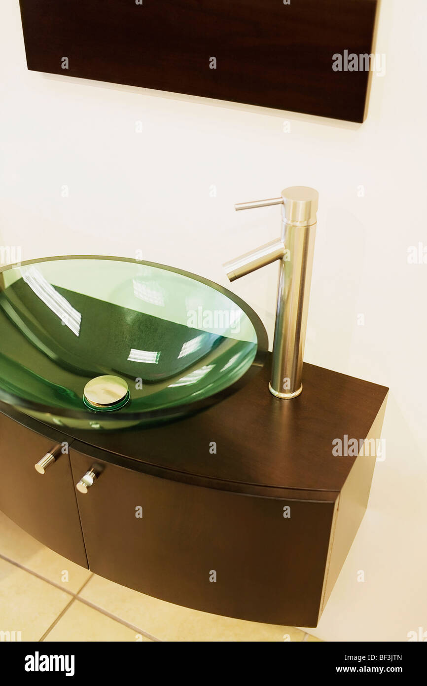 High angle view of a bathroom sink Stock Photo - Alamy