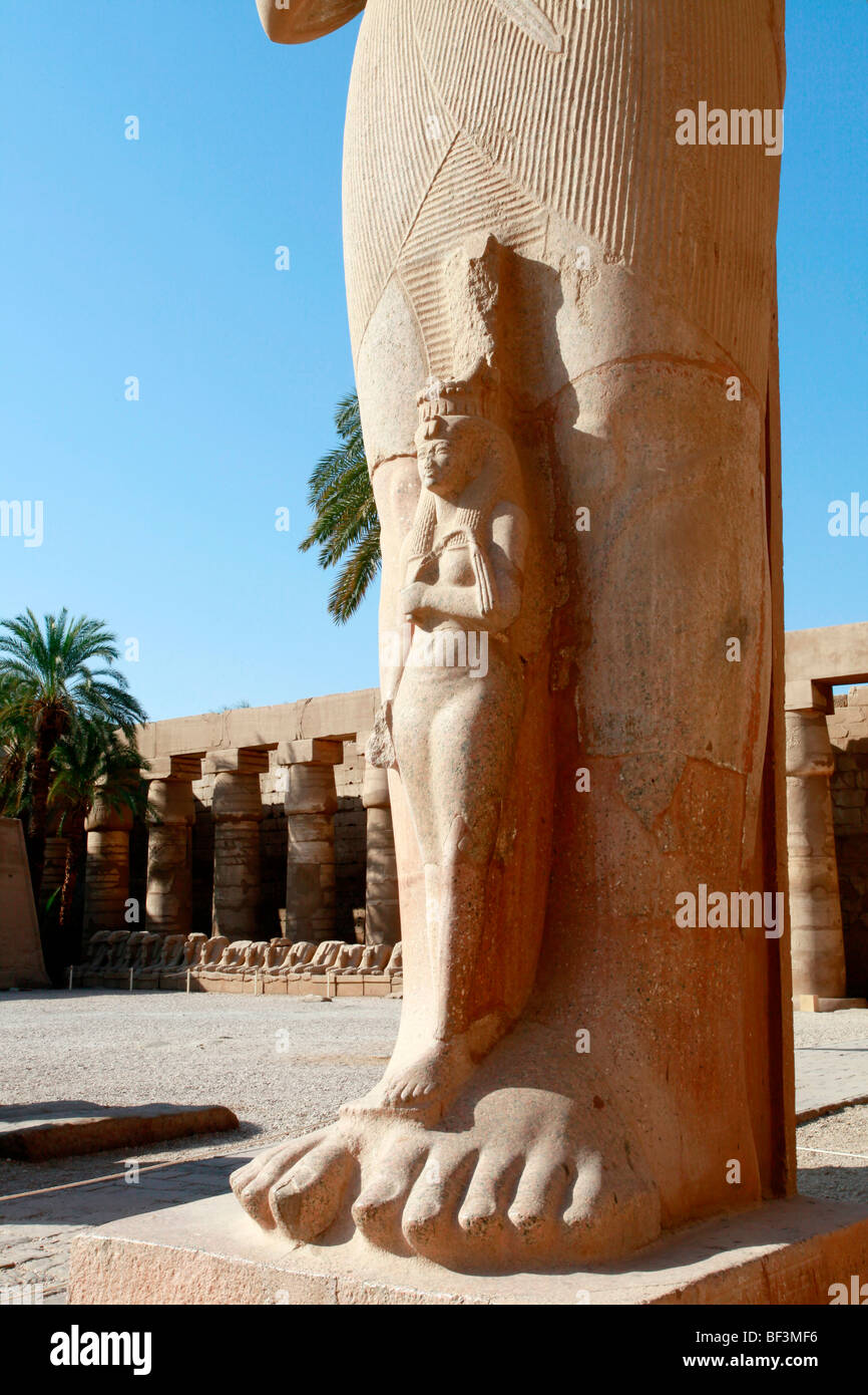 Statue of Ramesses the second at Karnak Temple, Luxor, Egypt Stock ...