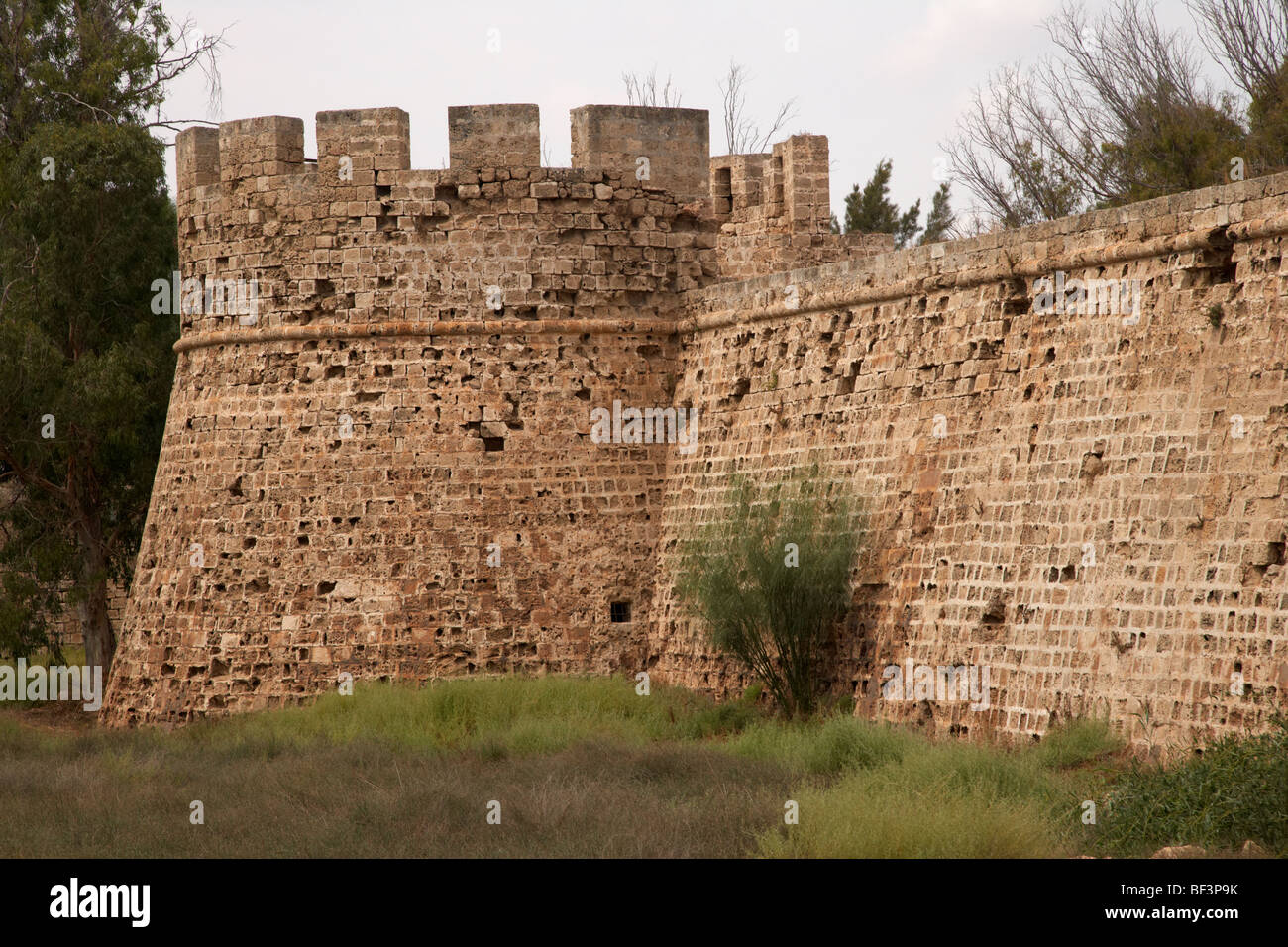 othello tower in old city walls looking out to the harbour famagusta ...
