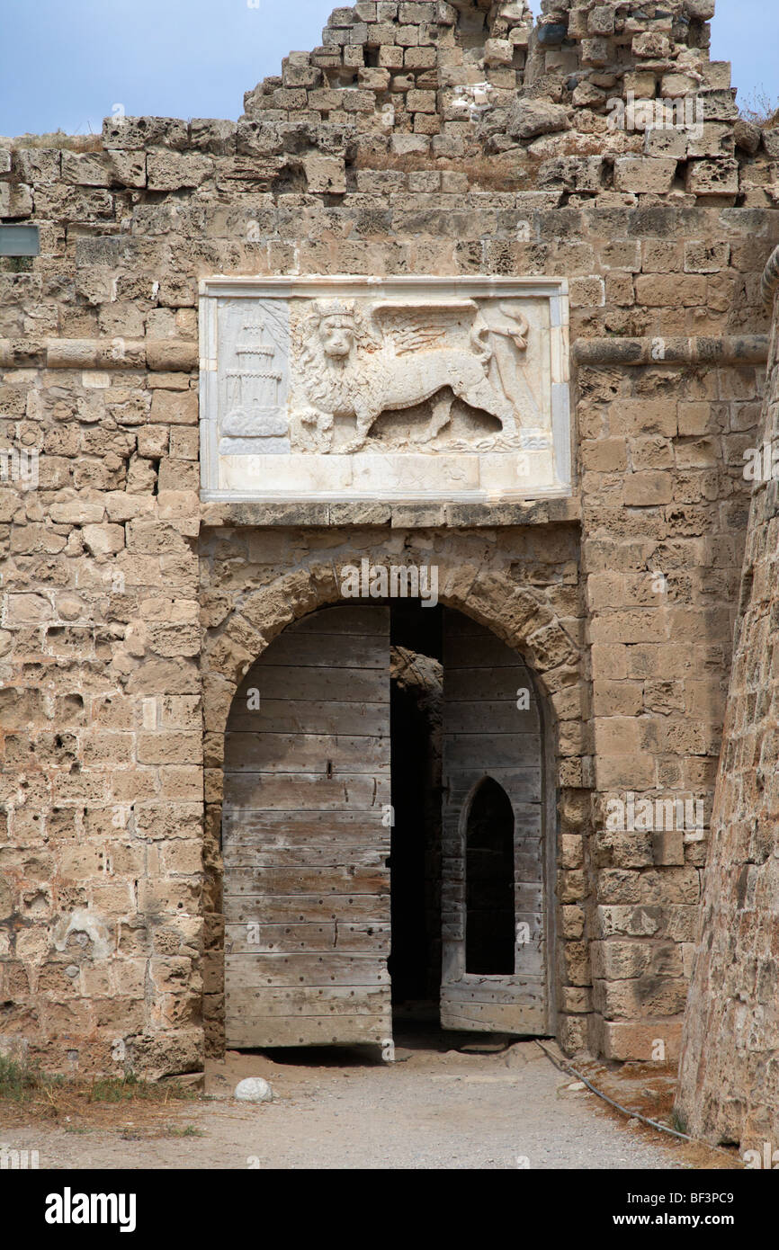 entrance to othello tower in old city walls looking out to the harbour ...