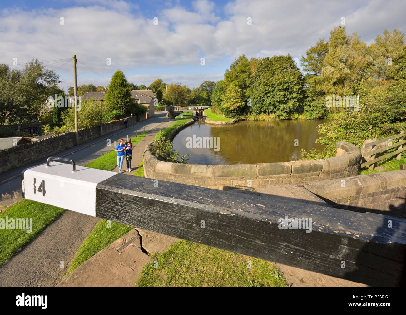 Marple lock flight, Peak Forest Canal, Cheshire Stock Photo - Alamy