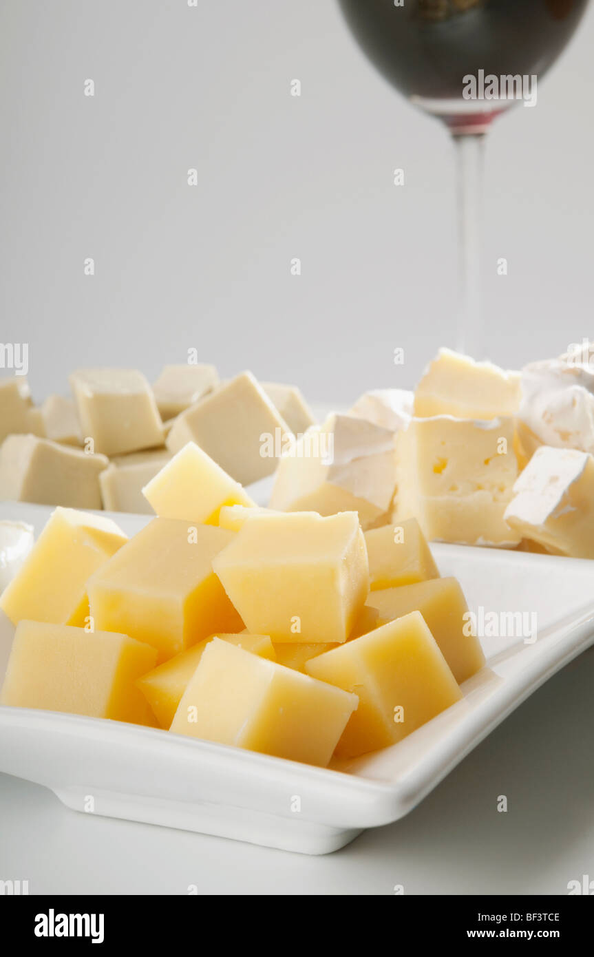Cubes assorted cheeses hi-res stock photography and images - Alamy