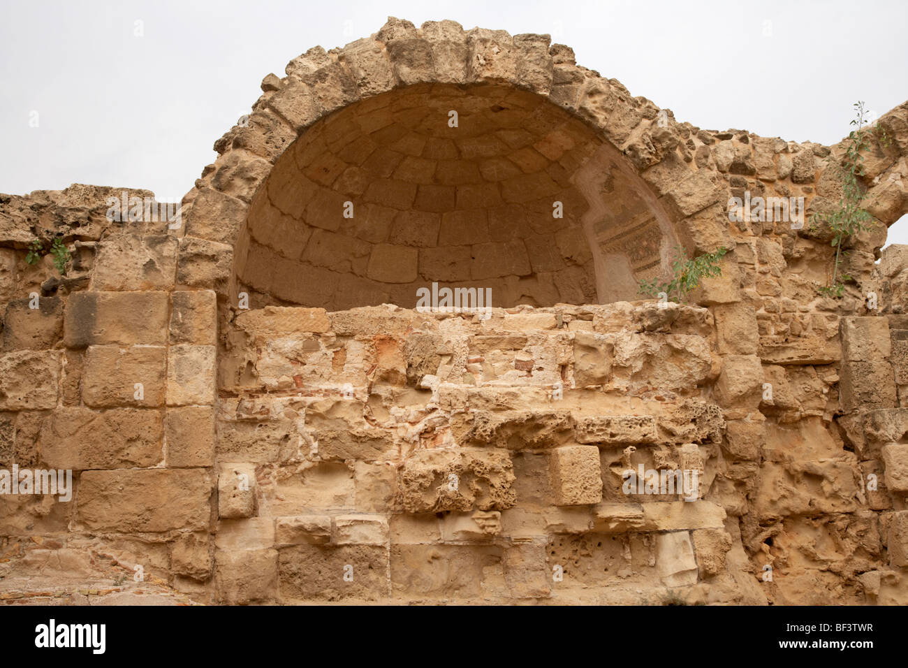domed roof with byzantine fresco in the sudatoria sweating room of the ...