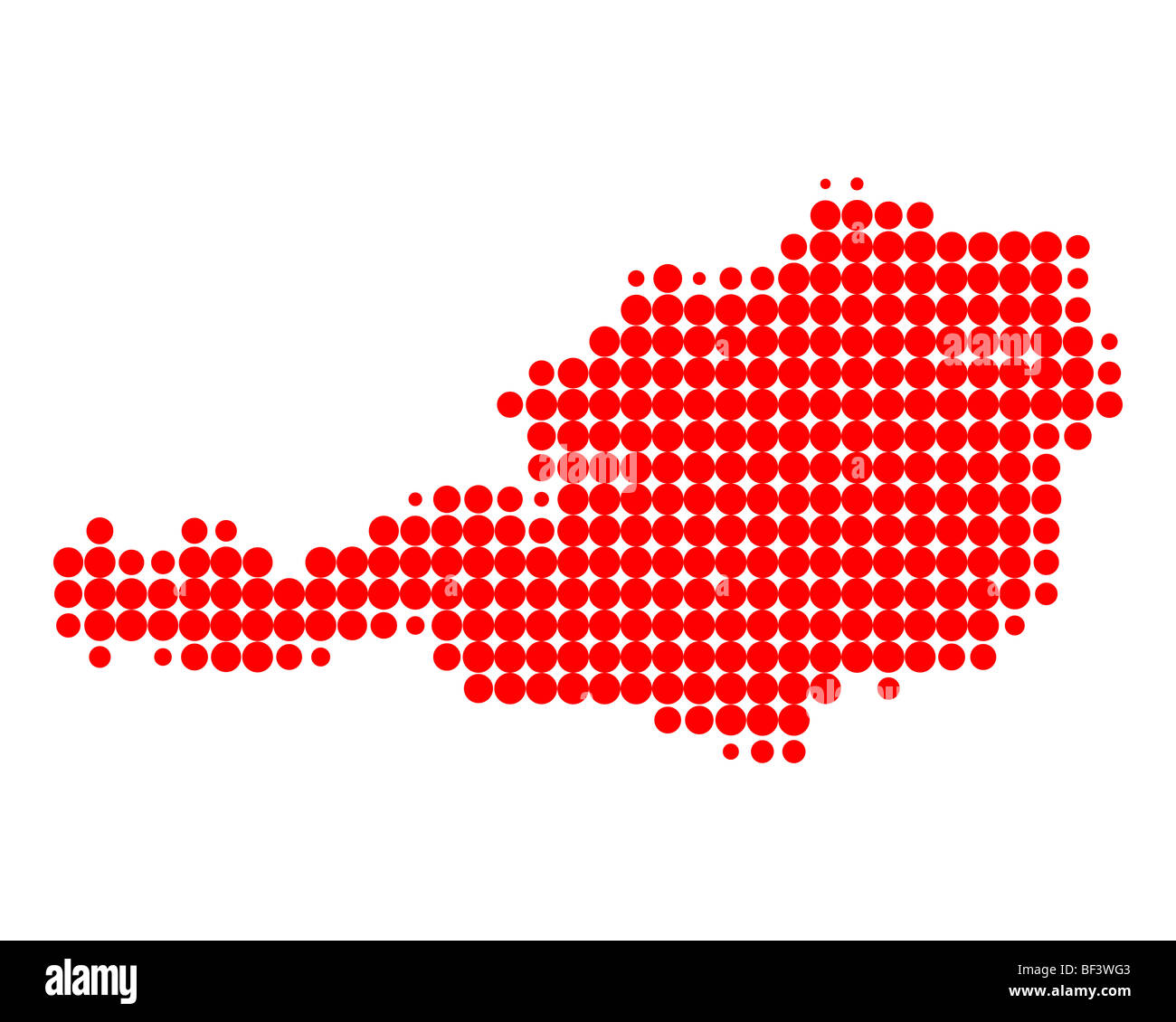 Map of Austria Stock Photo - Alamy