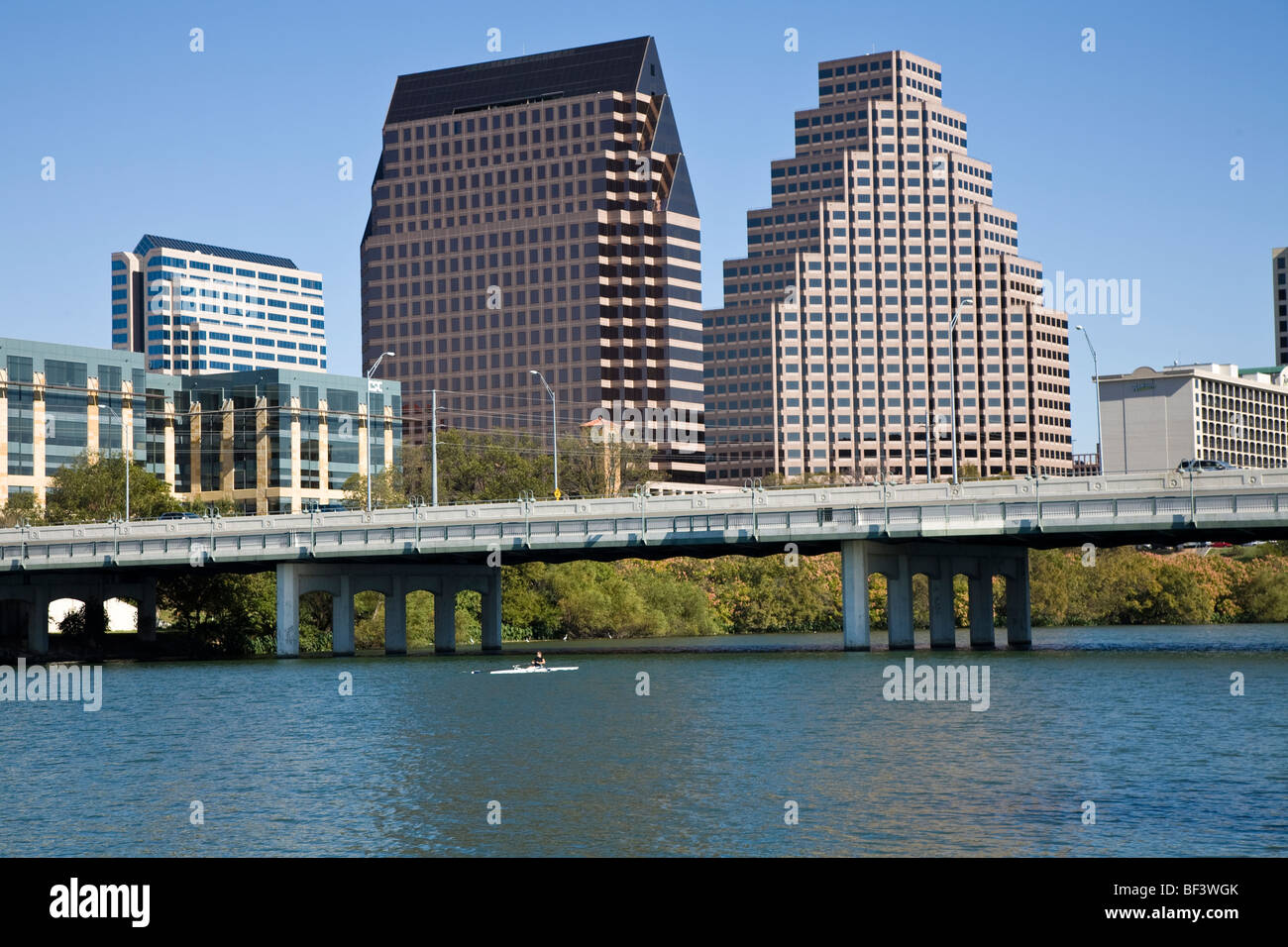 View the colorado river of the austin skyline from auditorium hi-res ...