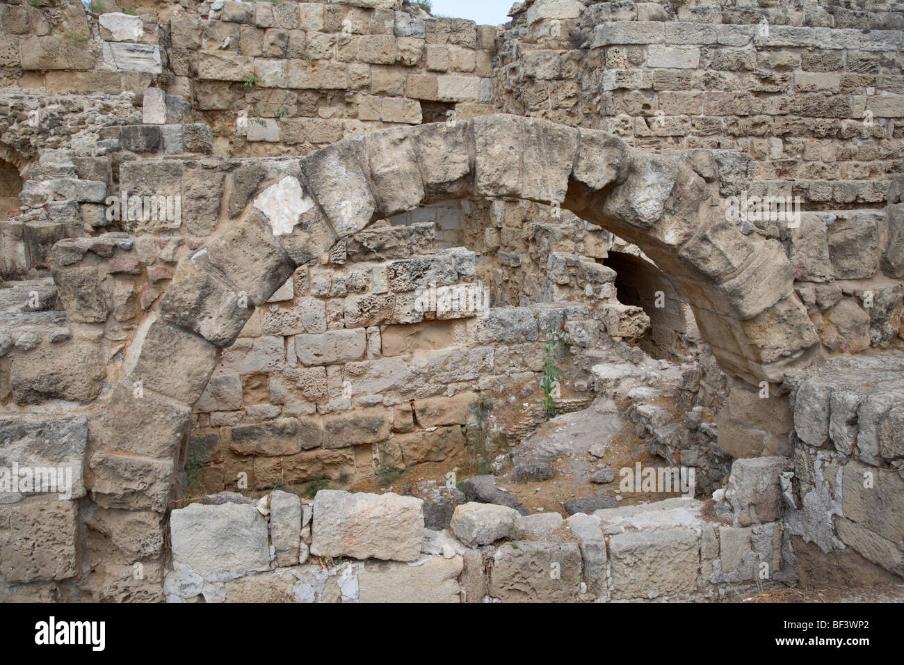 archway into the caldarium in the gymnasium and baths in the ancient ...