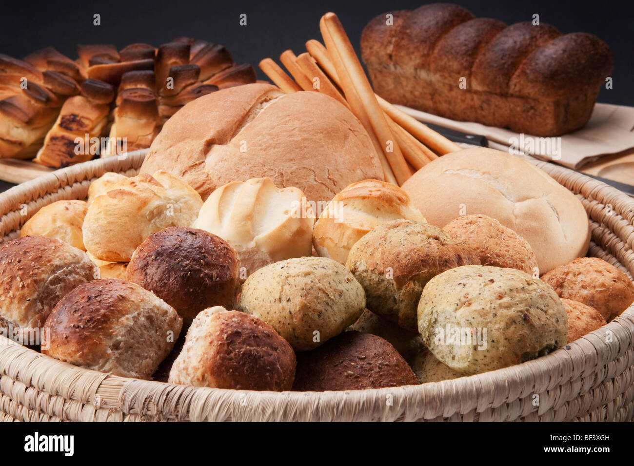 Assorted bread basket hi-res stock photography and images - Alamy