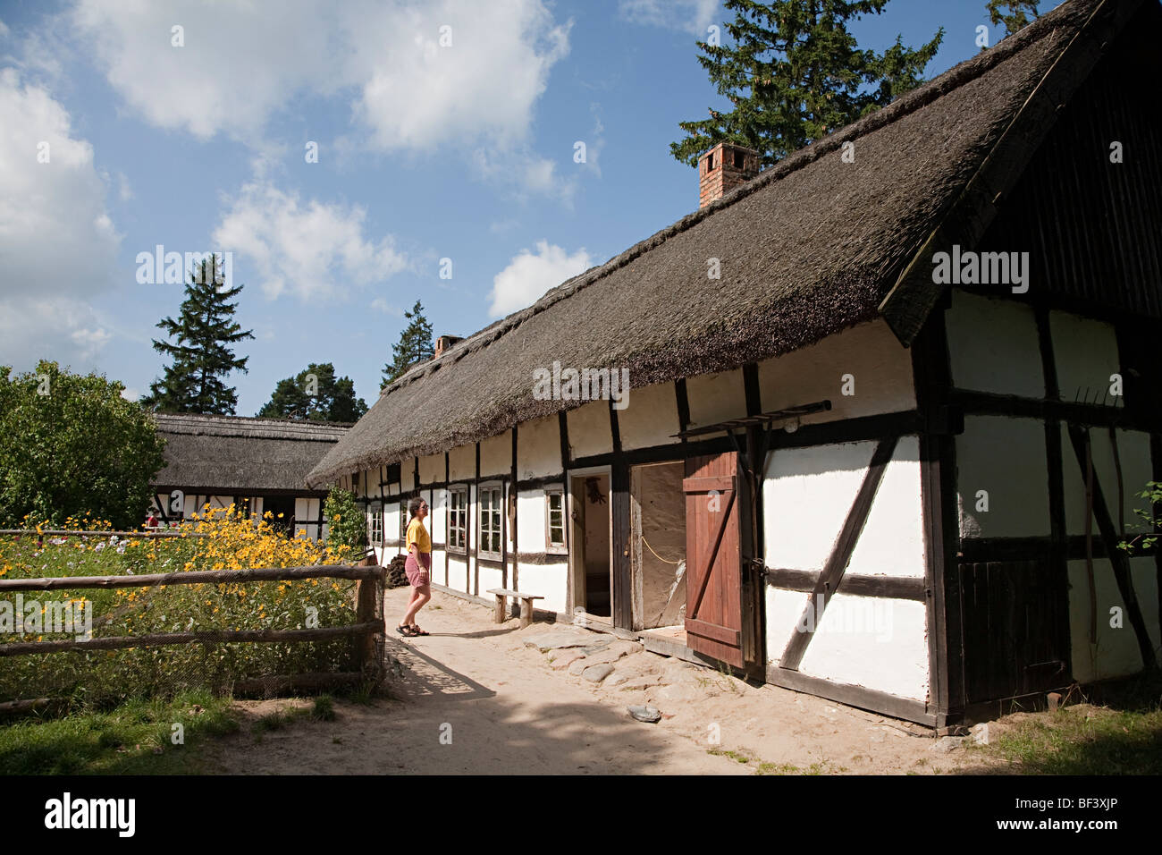 Reimann family farmhouse Kluki open air folk museum Poland Stock Photo ...
