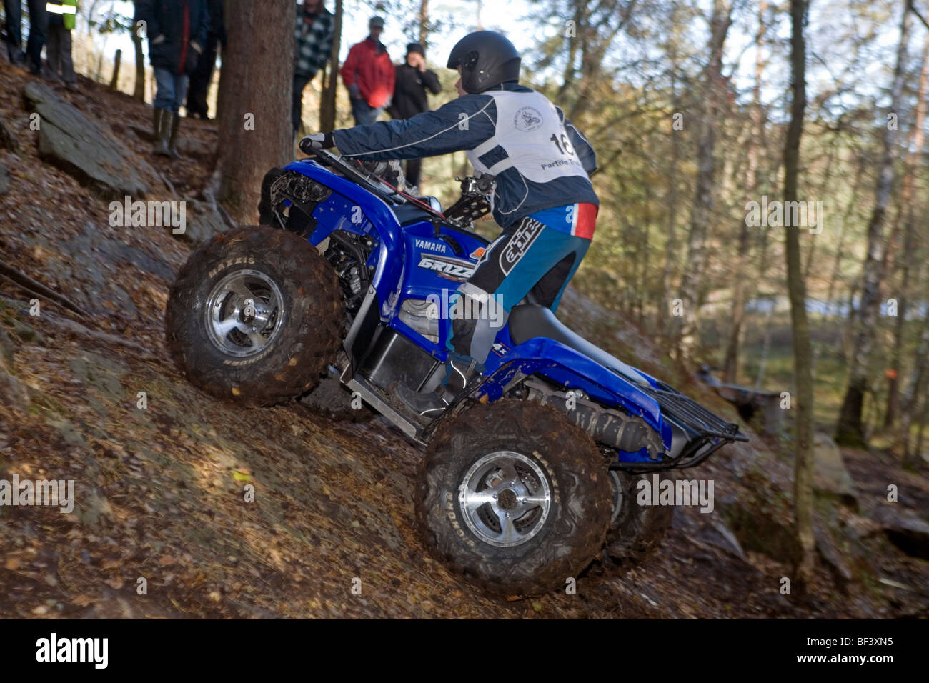 Biker rides on quad bike hi-res stock photography and images - Alamy
