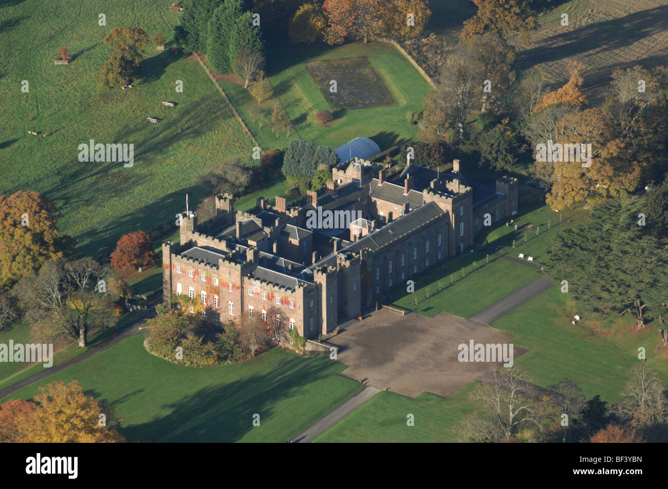 Aerial view of Scone Palace Stock Photo: 26517561 - Alamy