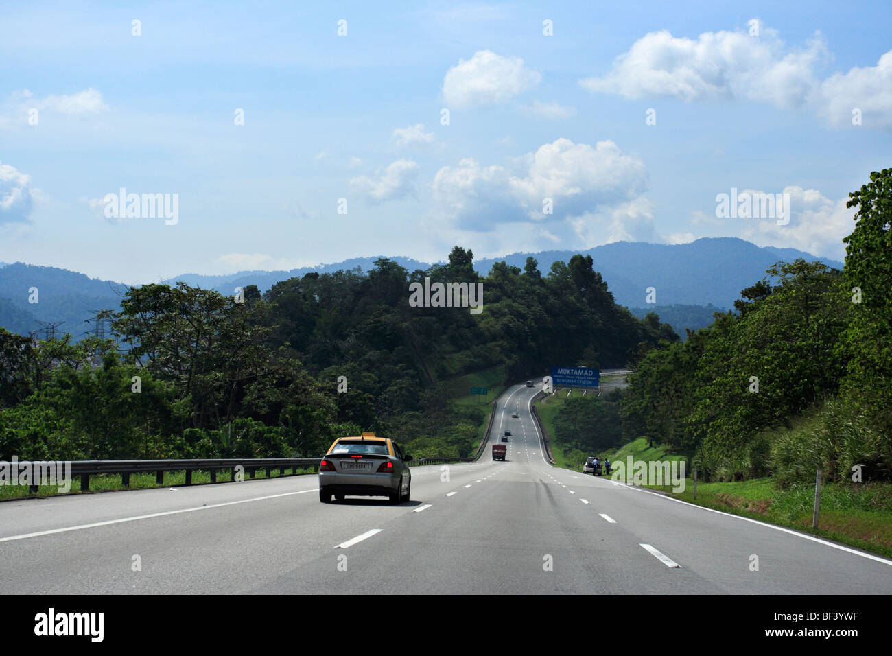 Karak highway cutting through tropical rain forest in Malaysia Stock ...