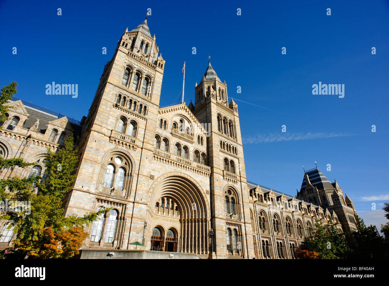 Waterhouse building of the Natural History Museum front entrance ...