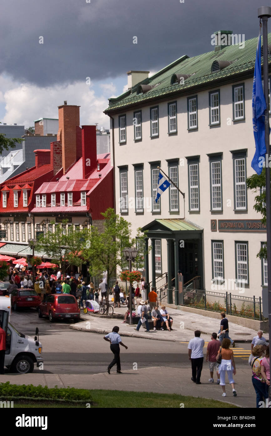 Tourists in old downtown Quebec City, Canada Stock Photo - Alamy