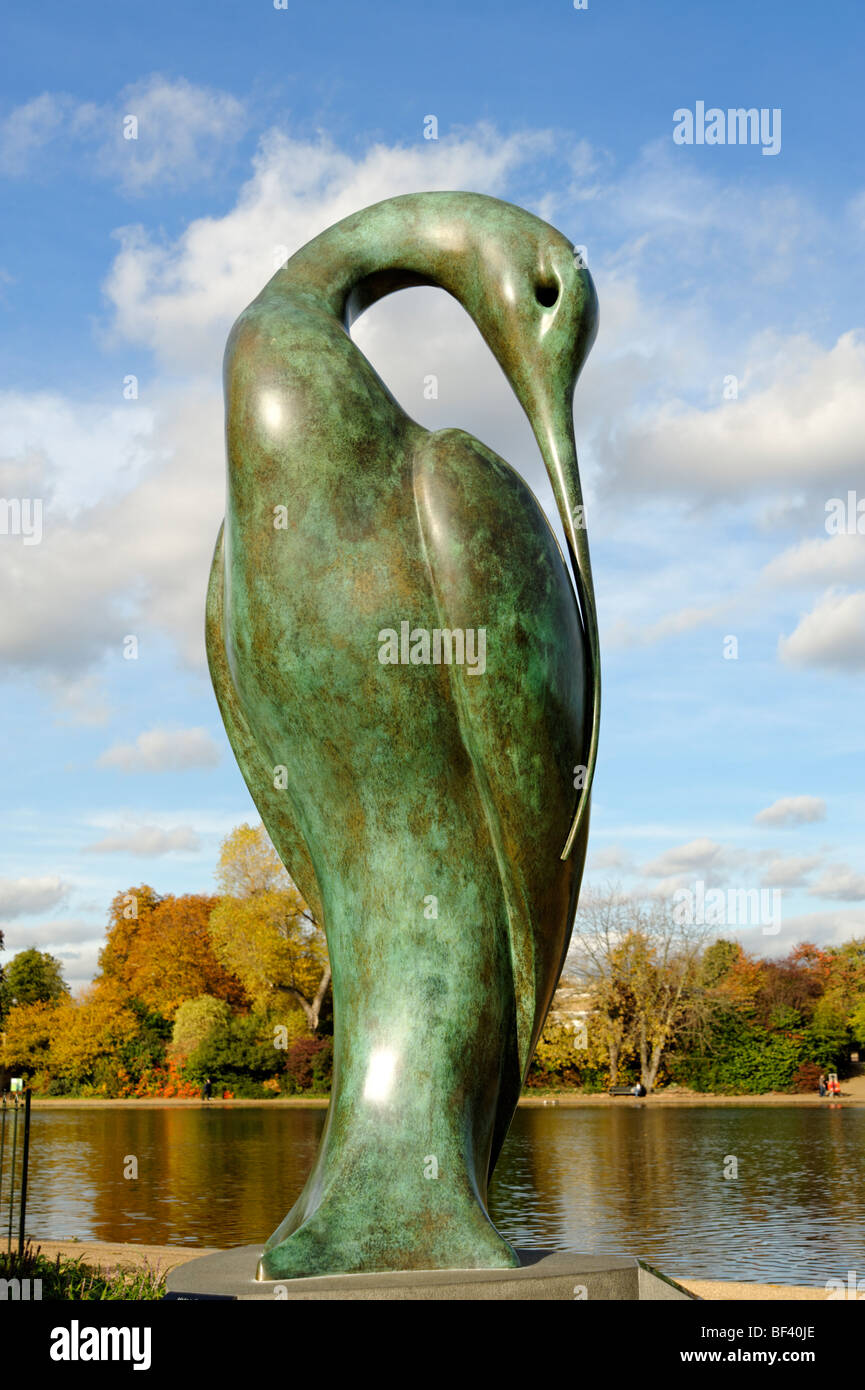 Isis bronze sculpture by artist Simon Gudgeon. Hyde Park. London. UK ...