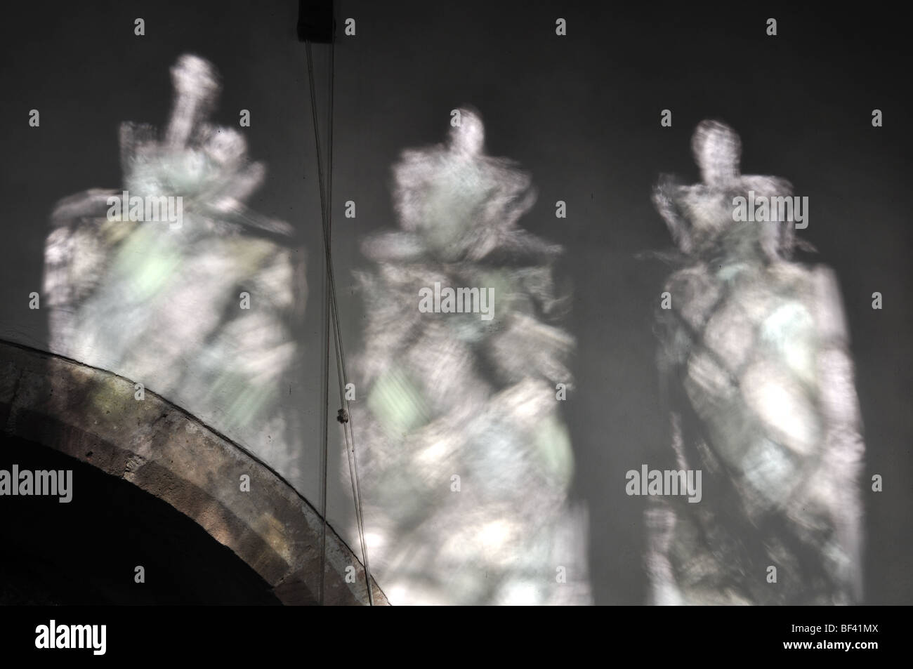 Diffuse light on wall from windows, St. Michael`s Church, Baddesley ...