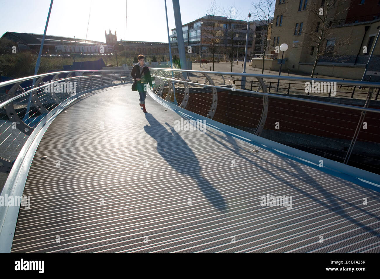 Valentines Bridge, Temple Quay, Bristol, England, UK Stock Photo - Alamy