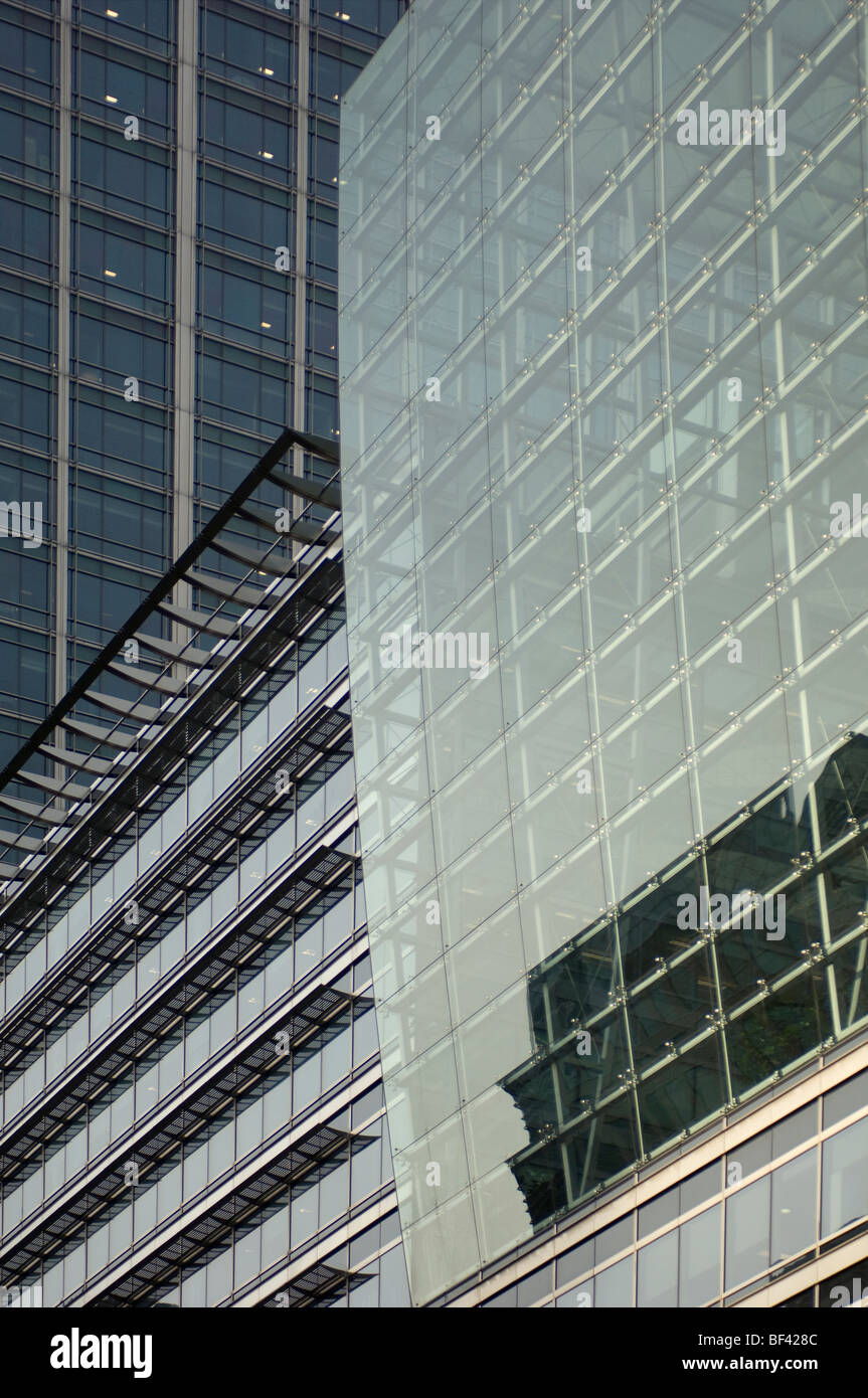 High rise contemporary office architecture, Canary Wharf, London Stock ...