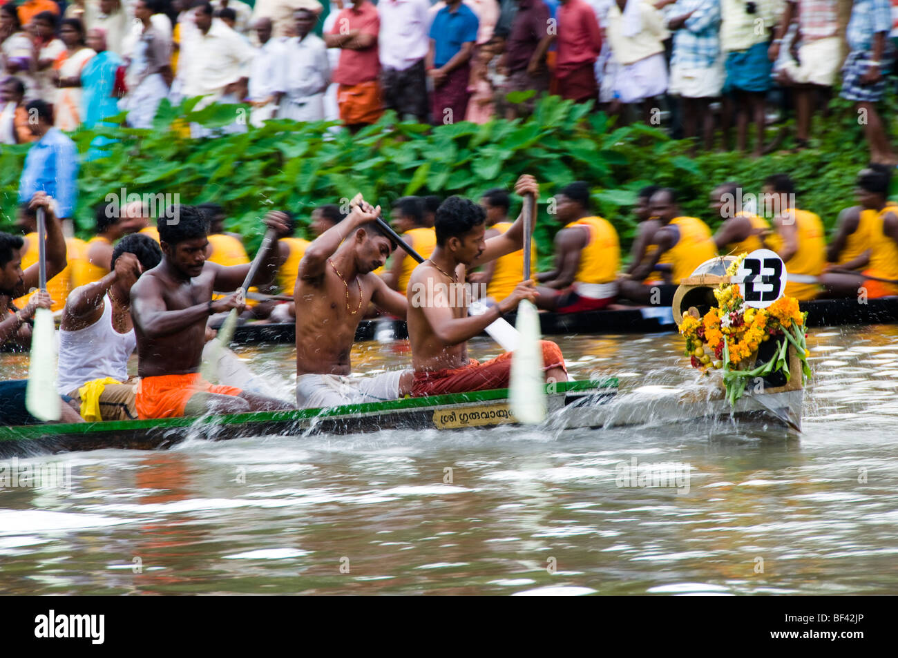 Boat race during onam celebrations in Kerala, India Stock Photo - Alamy