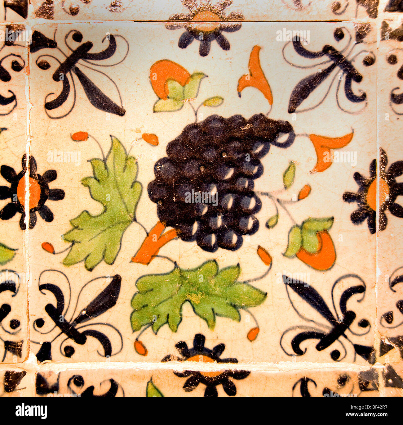 Netherlands tile tiles 1650 Amsterdam Holland Stock Photo - Alamy