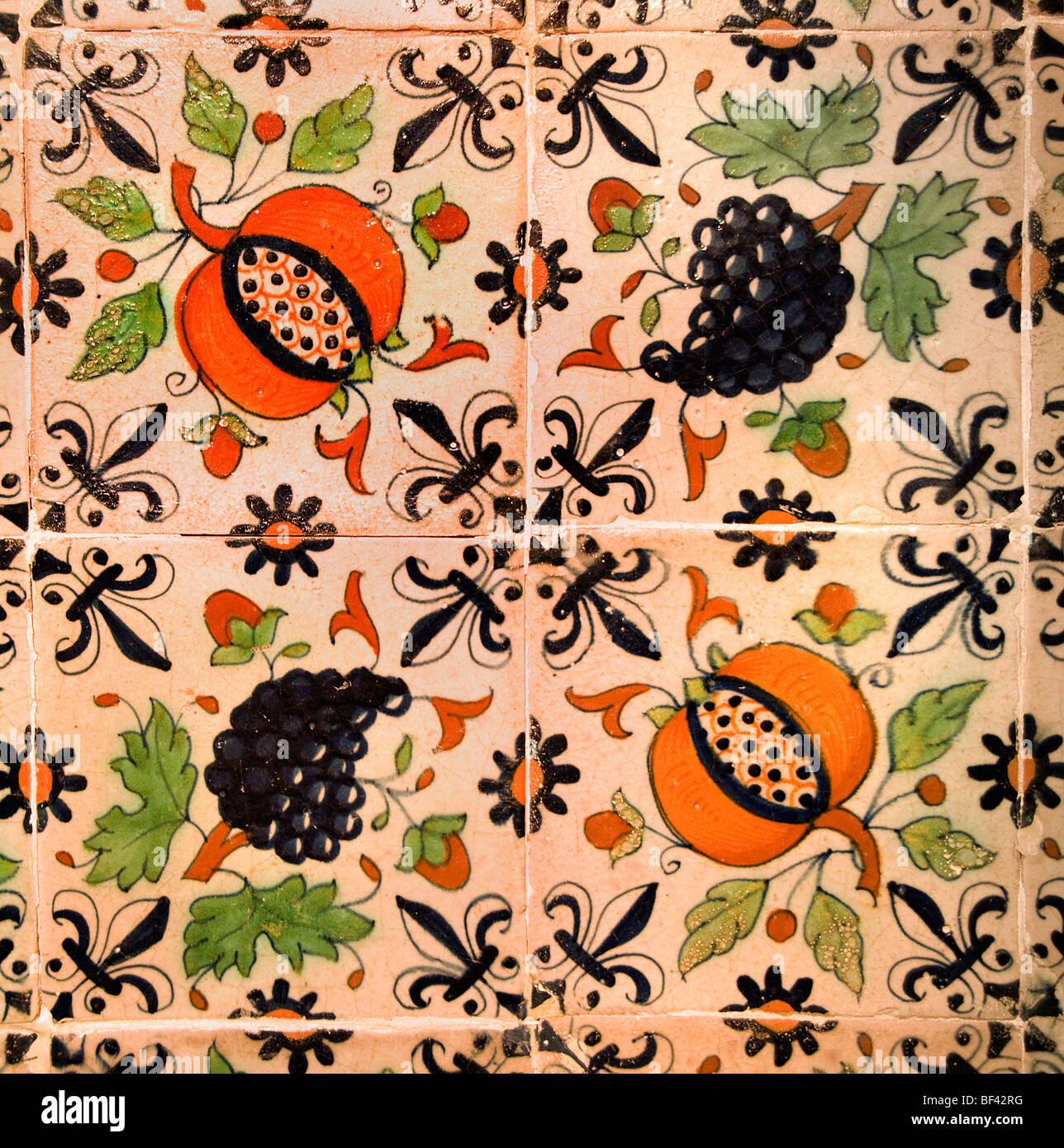 Netherlands tile tiles 1650 Amsterdam Holland Stock Photo - Alamy