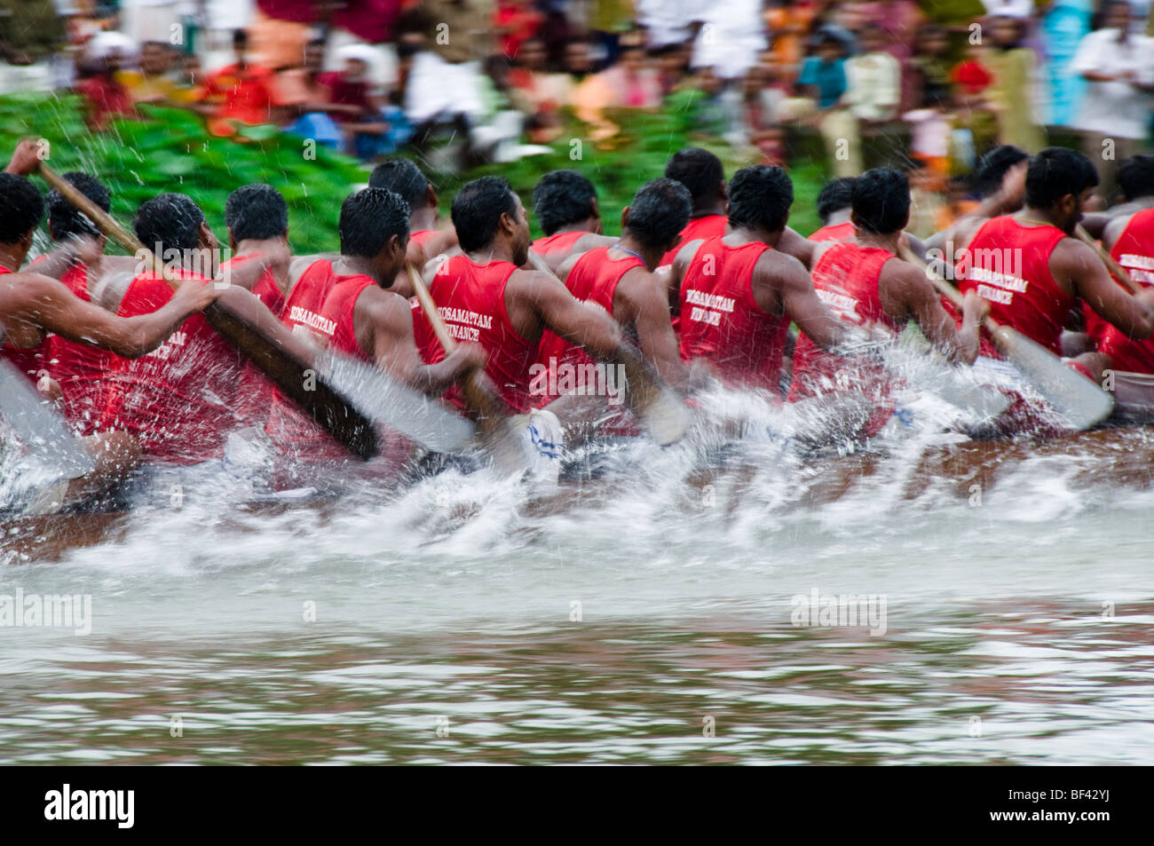 Snake boat race during onam celebrations in Kerala, India Stock Photo ...