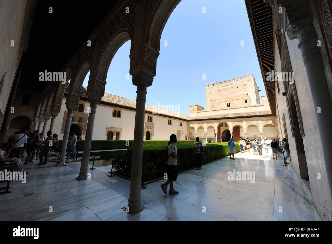 The Courtyard of The Myrtles, Comares Palace, Nasrid Palace, The ...