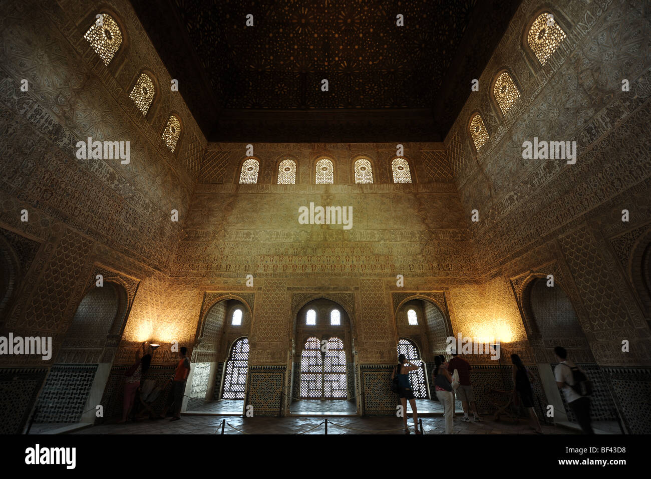Hall of The Ambassadors (interior), Comares Palace, Nasrid Palaces, The ...