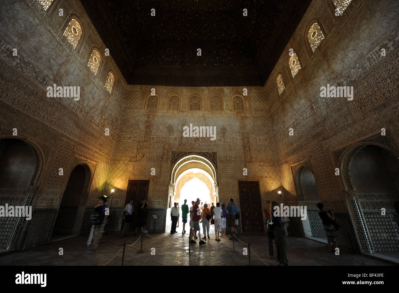Hall of The Ambassadors (interior), Comares Palace, Nasrid Palaces, The ...