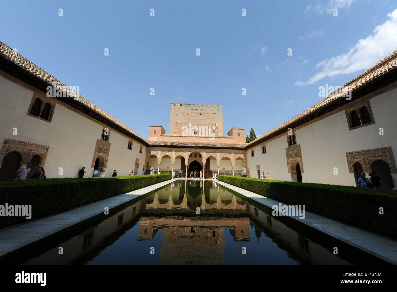 The Courtyard of The Myrtles, Comares Palace, Nasrid Palace, The ...