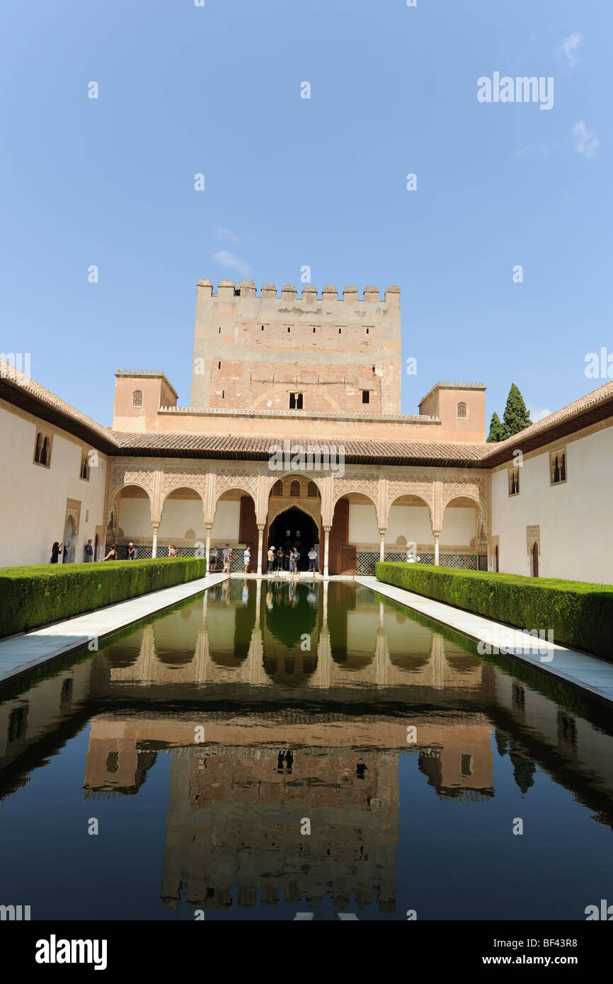 The Courtyard of The Myrtles, Comares Palace, Nasrid Palace, The ...