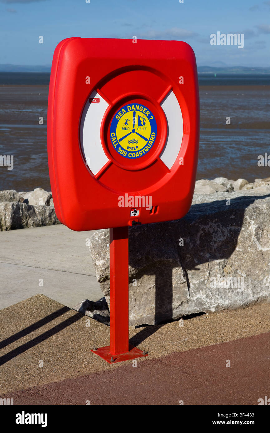 A Lifebuoy on the promenade at Morecambe Stock Photo - Alamy